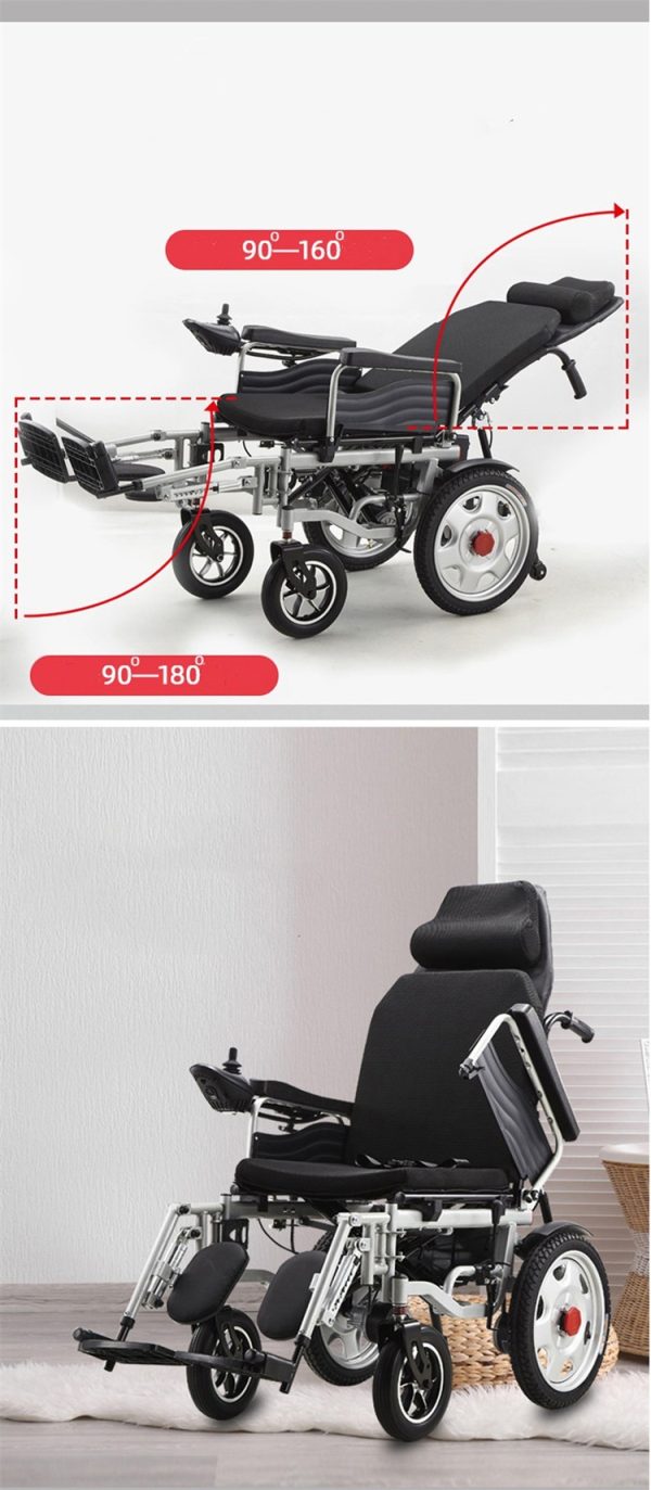 Reclining Folding High Back Electric Wheelchair - Enace